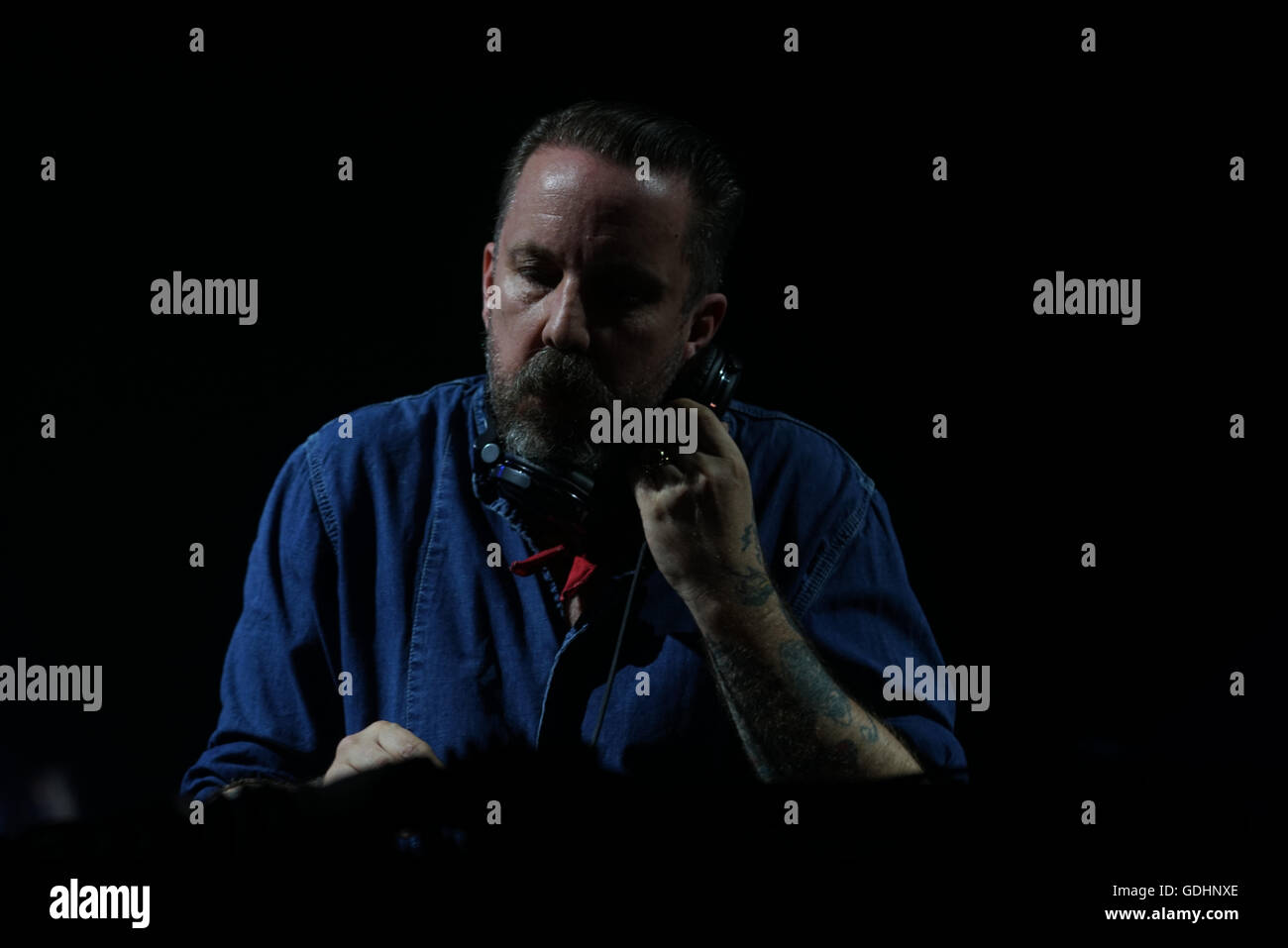 London,England,UK : 17th July 2016 : Andrew Weatherall preforms at the ...