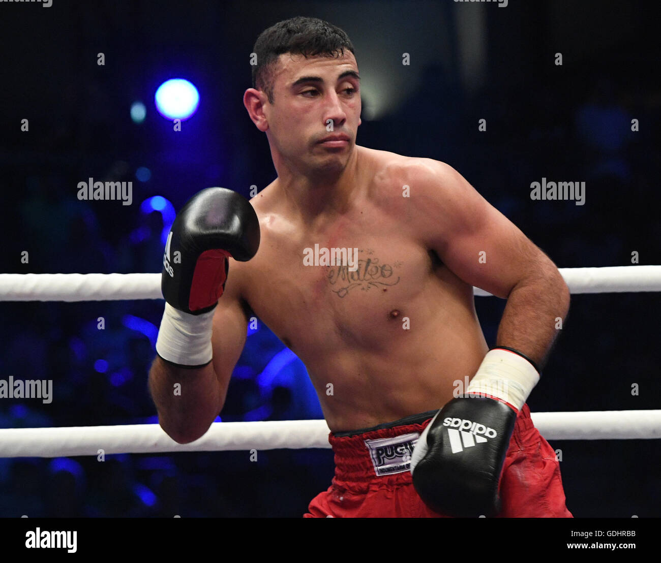 Berlin, Germany. 16th July, 2016. Argentine boxer Mateo Damian Veron in ...
