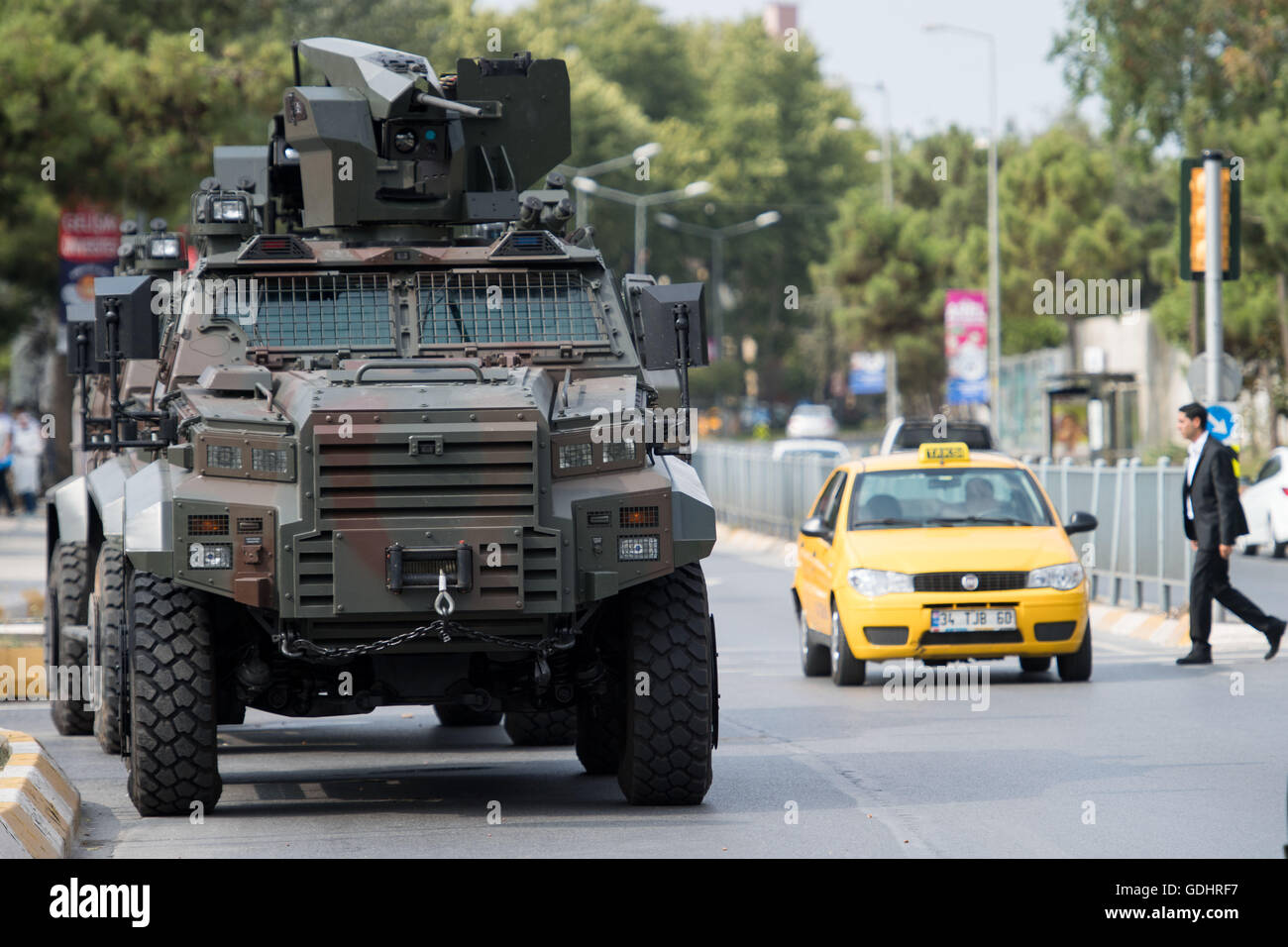 Istanbul, Turkey. 18th July, 2016. Armored vehicles of turkish special ...