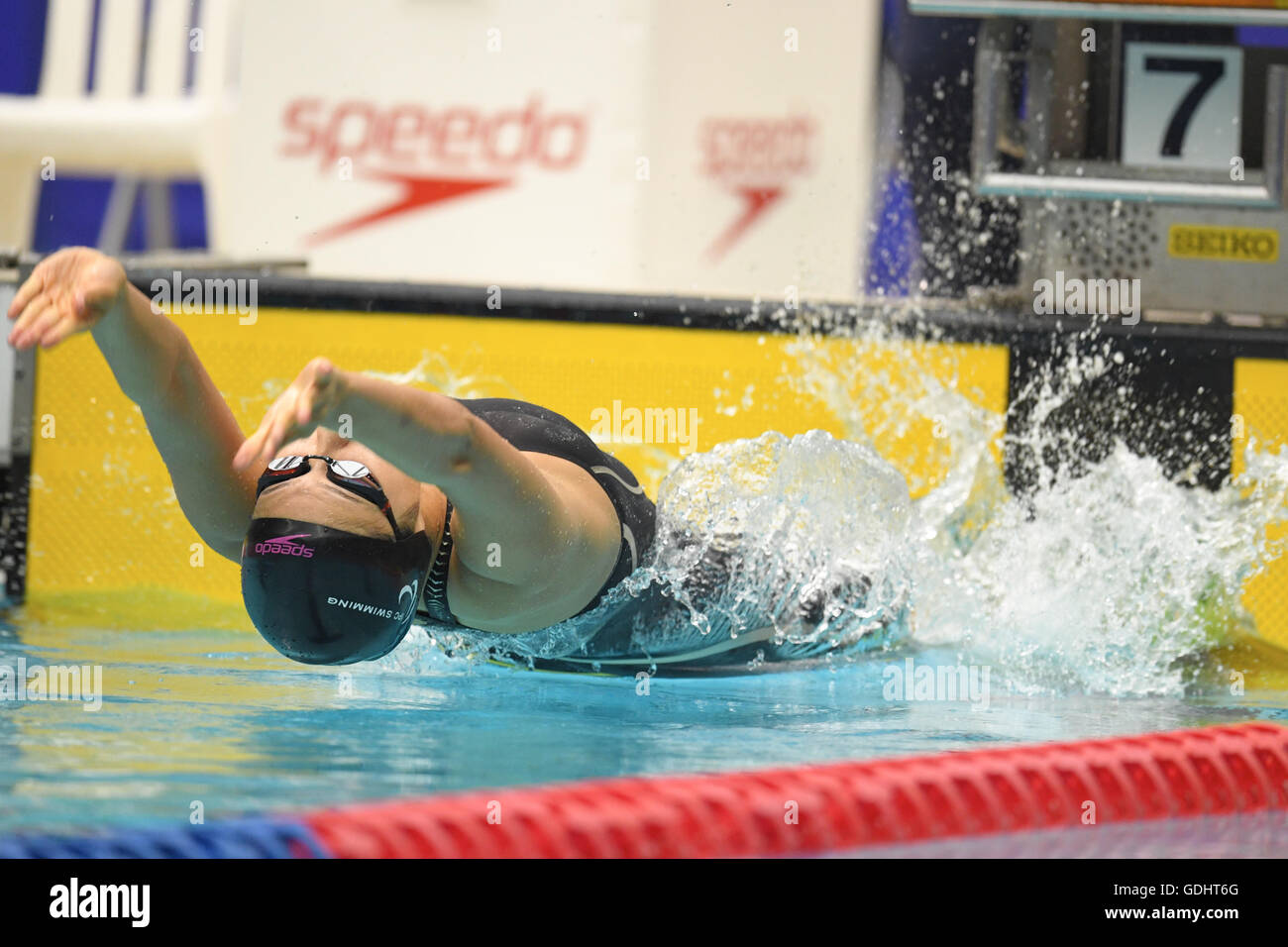 Yokohama International Swimming Center, Kanagawa, Japan. 18th July, 2016. Airi Ike (JPN), JULY ...