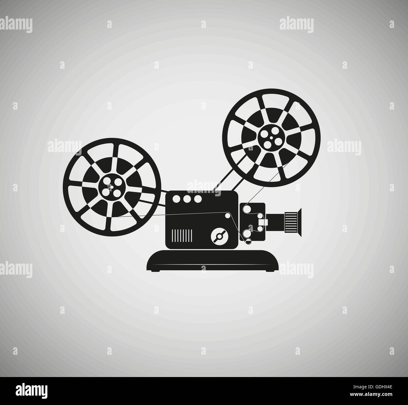 silhouette of the old film projector Stock Vector Image & Art - Alamy