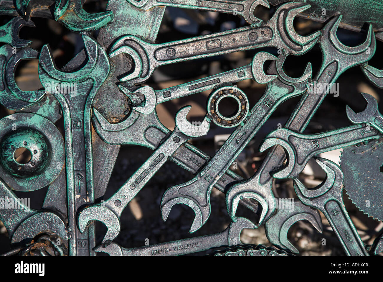 art made of tools in Telavi Georgia Stock Photo - Alamy