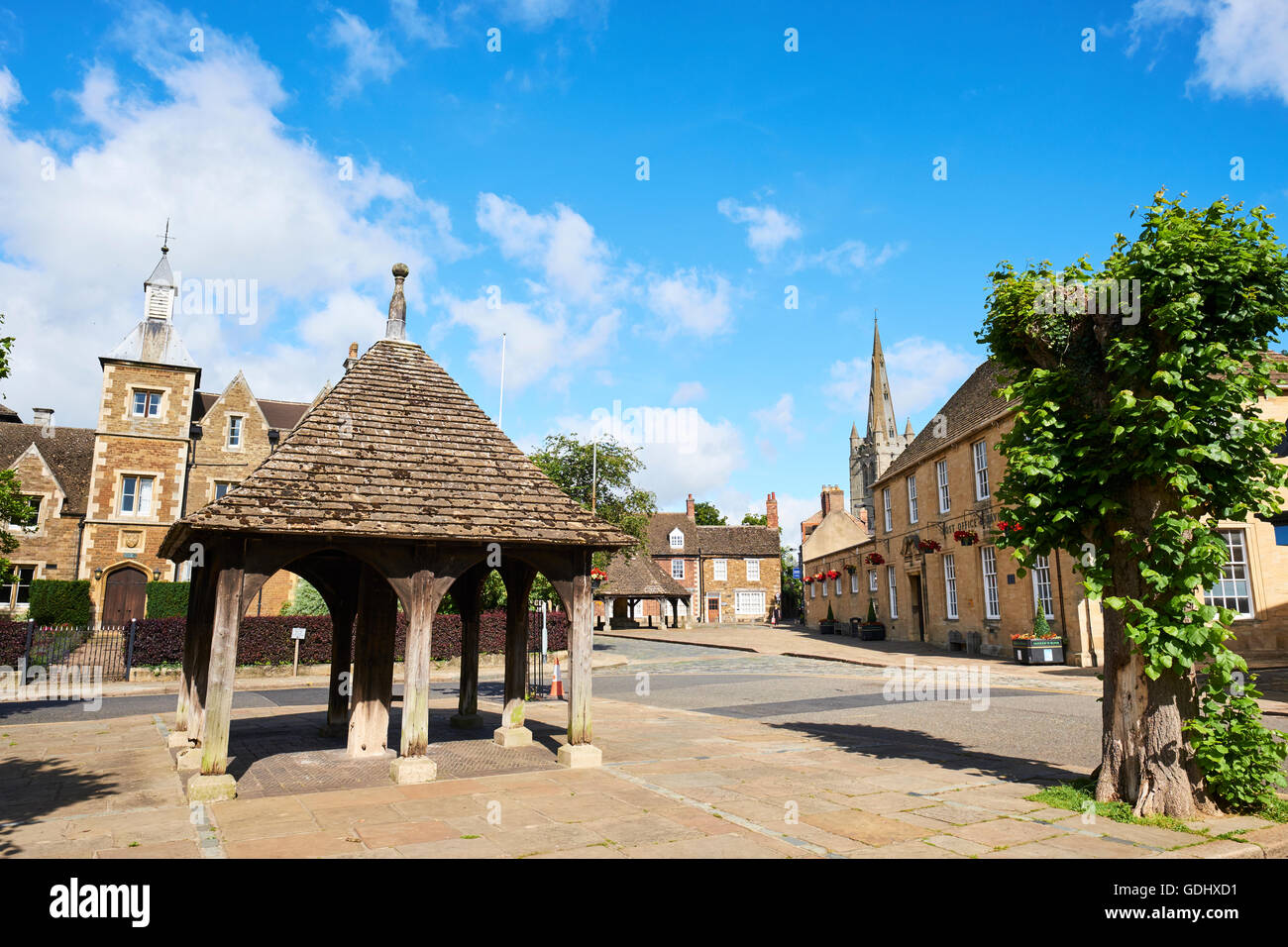 Market Place With The Pump To The Left And The Butter Cross At the Rear ...
