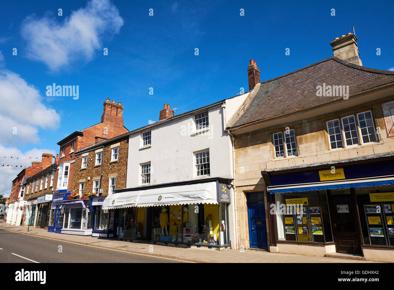 High Street Oakham Rutland East Midlands UK Stock Photo - Alamy