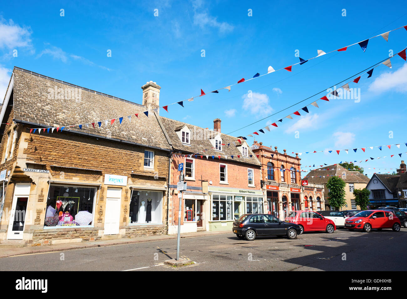 Market Place Oakham Rutland East Midlands UK Stock Photo - Alamy