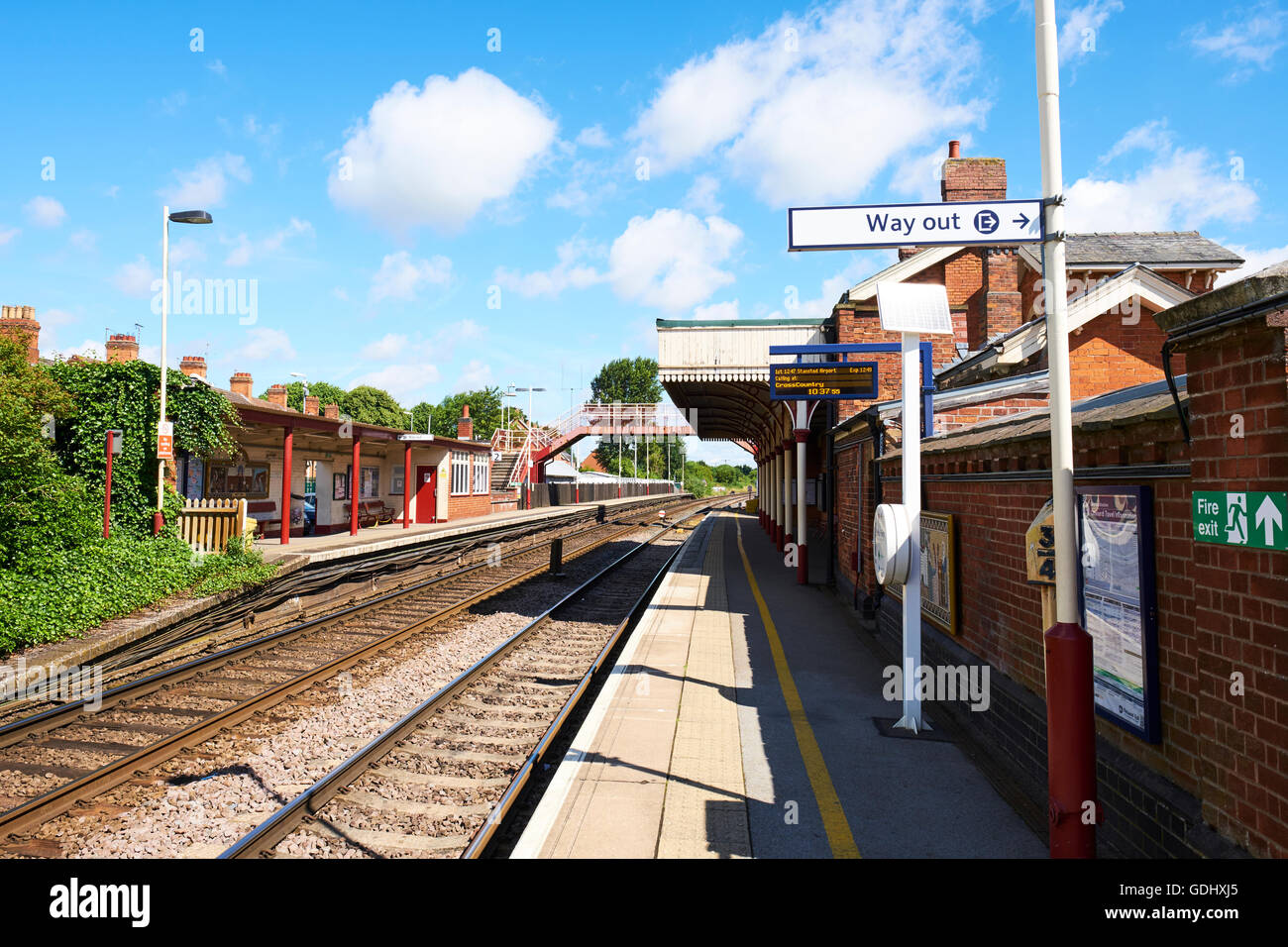Platform At Oakham Railway Station Rutland East Midlands UK Stock Photo ...