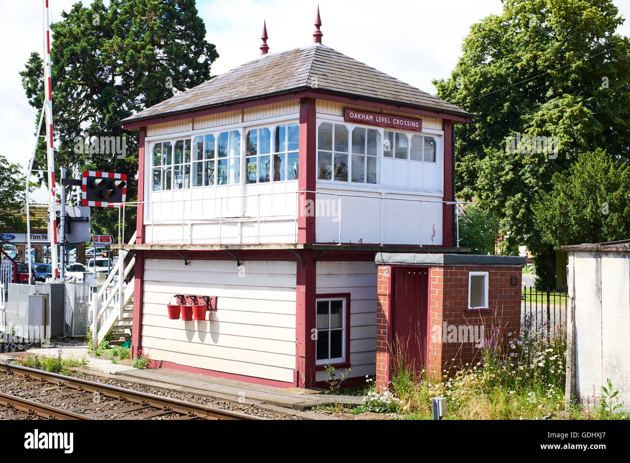 Railway crossing signal box hi-res stock photography and images - Alamy