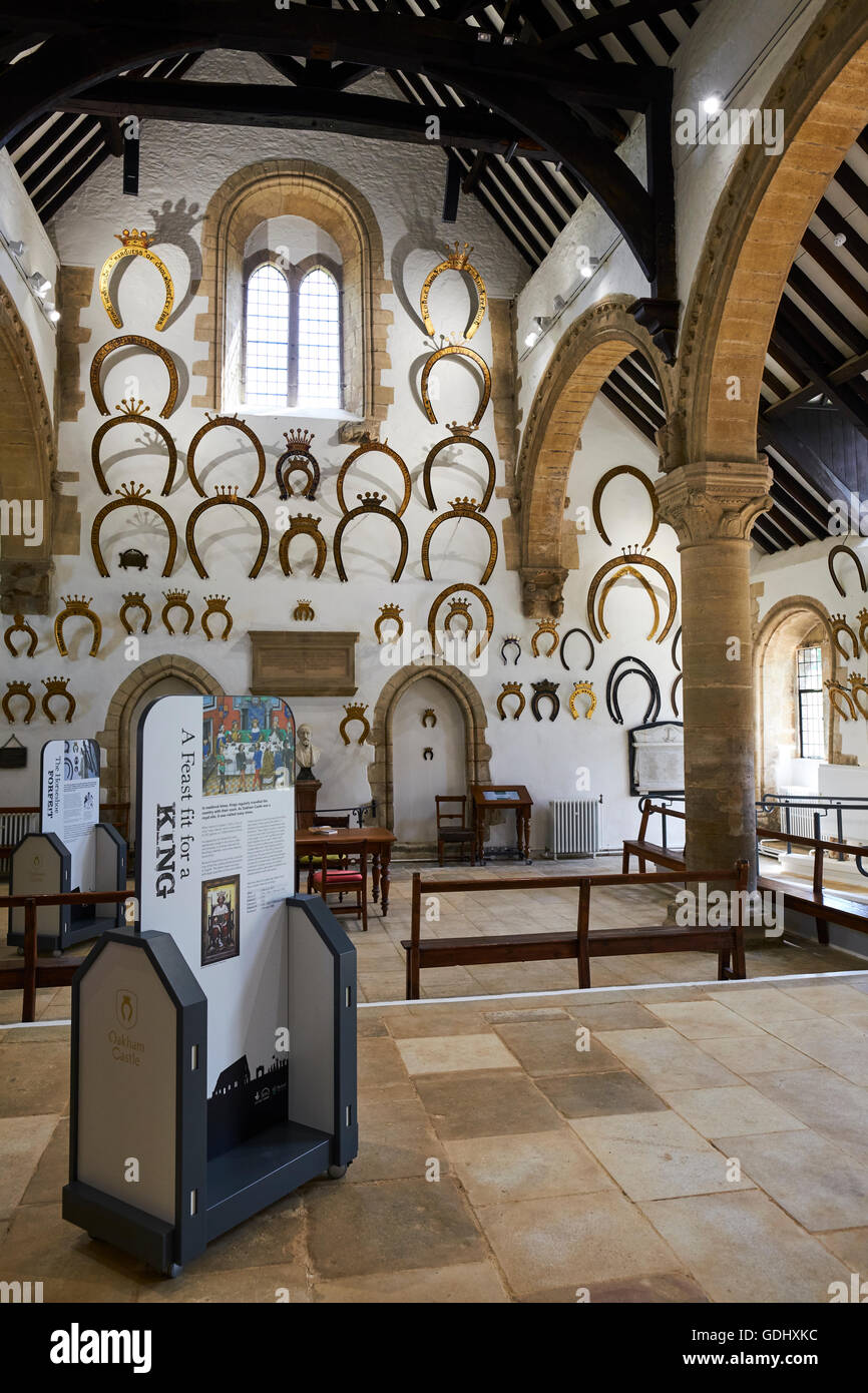 Interior Of The Great Hall Where Over 230 Horseshoes Hang On The Walls ...