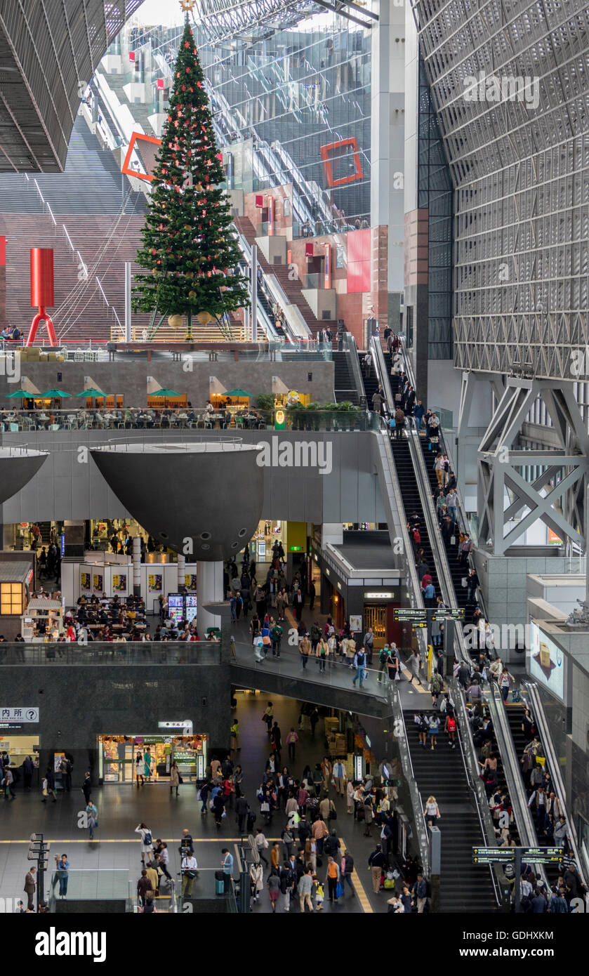 Passengers and tourist at Kyoto main Railway station Japan Stock Photo ...