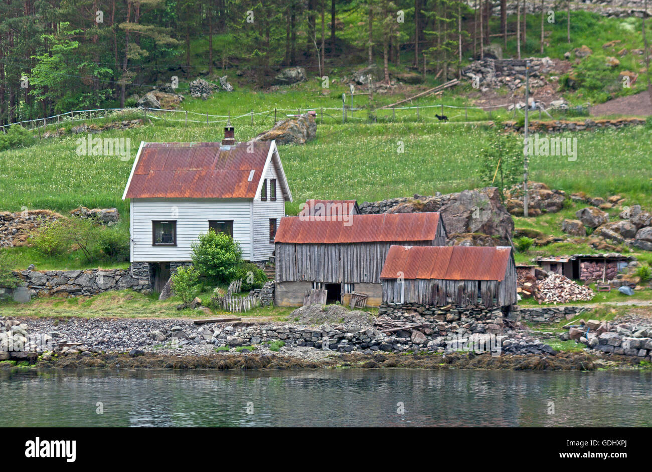 Naeroyfjord norway farm hi-res stock photography and images - Alamy