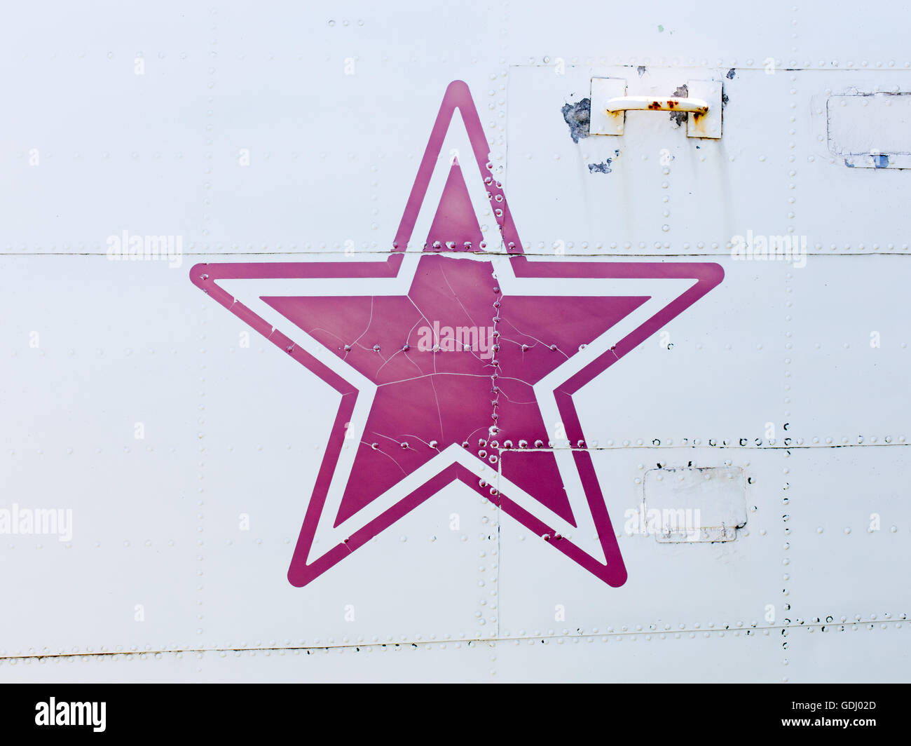 Star symbol on an old warplane, isolated Stock Photo - Alamy