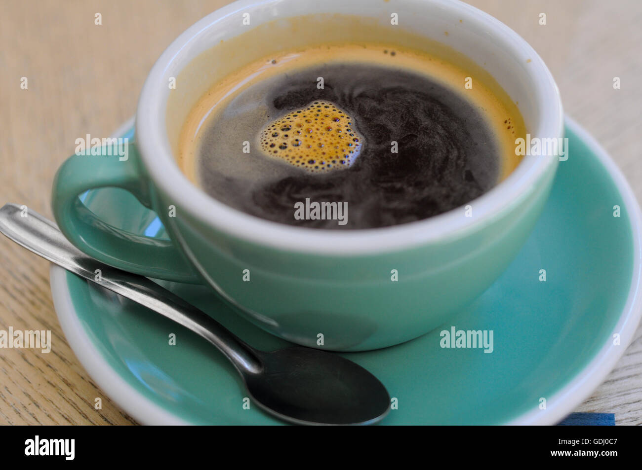 coffee in a blue coffee cup Stock Photo - Alamy