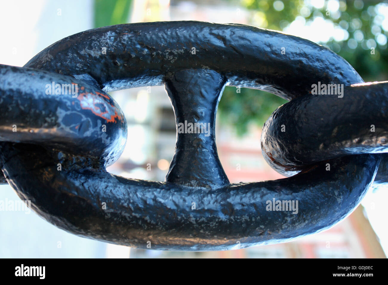 Black and big stretched chain Stock Photo - Alamy