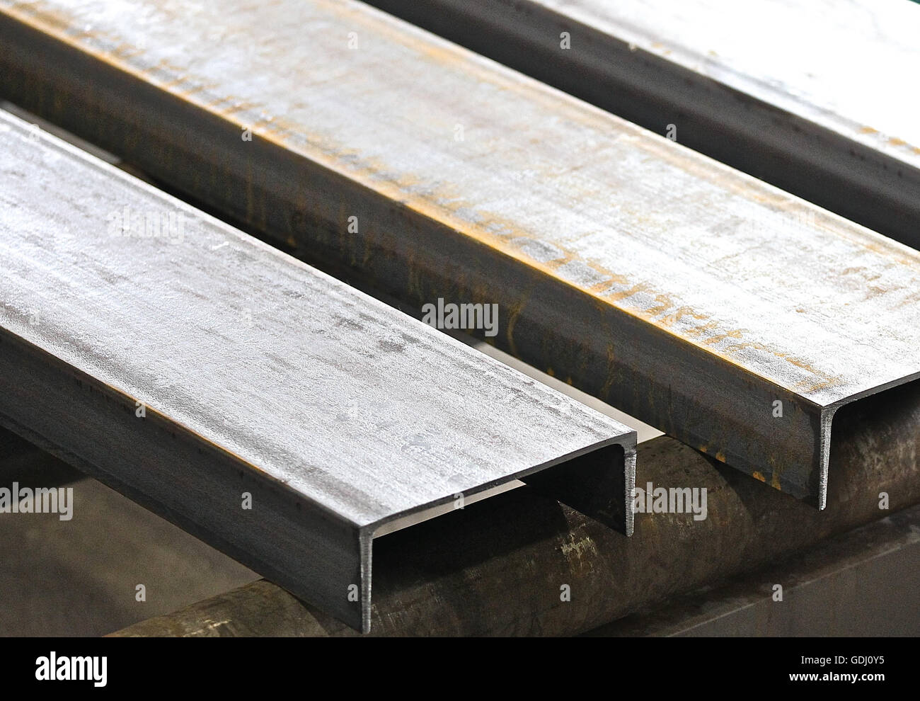 metal profile channel for use in structures, warehouse Stock Photo - Alamy