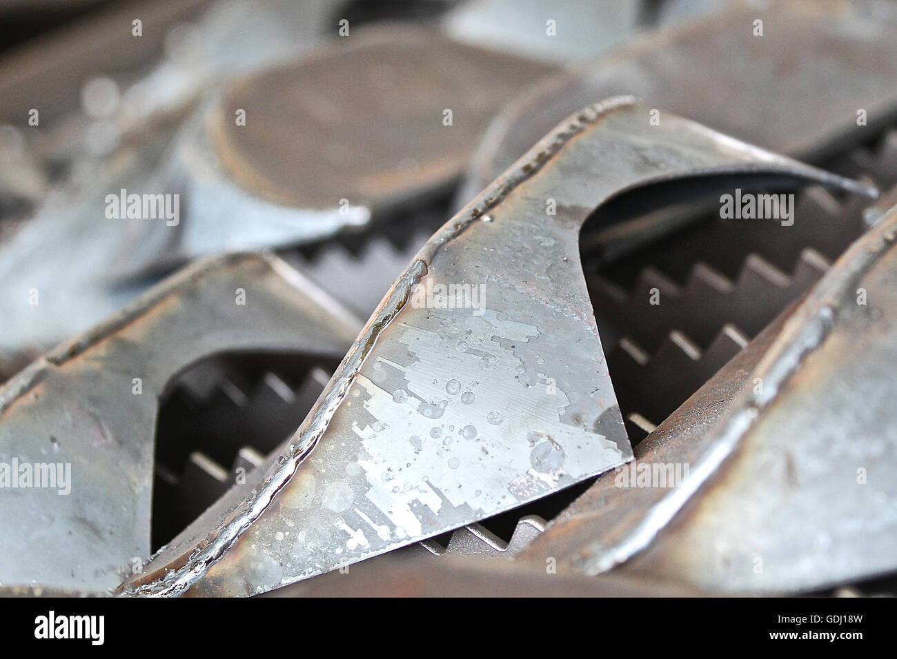 shaped lattice of metal as an element of metal Stock Photo - Alamy