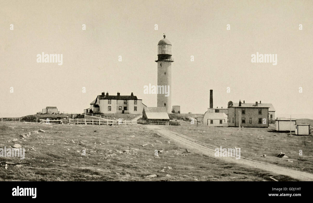 The Cape Race Lighthouse, Newfoundland, circa 1910 Stock Photo - Alamy