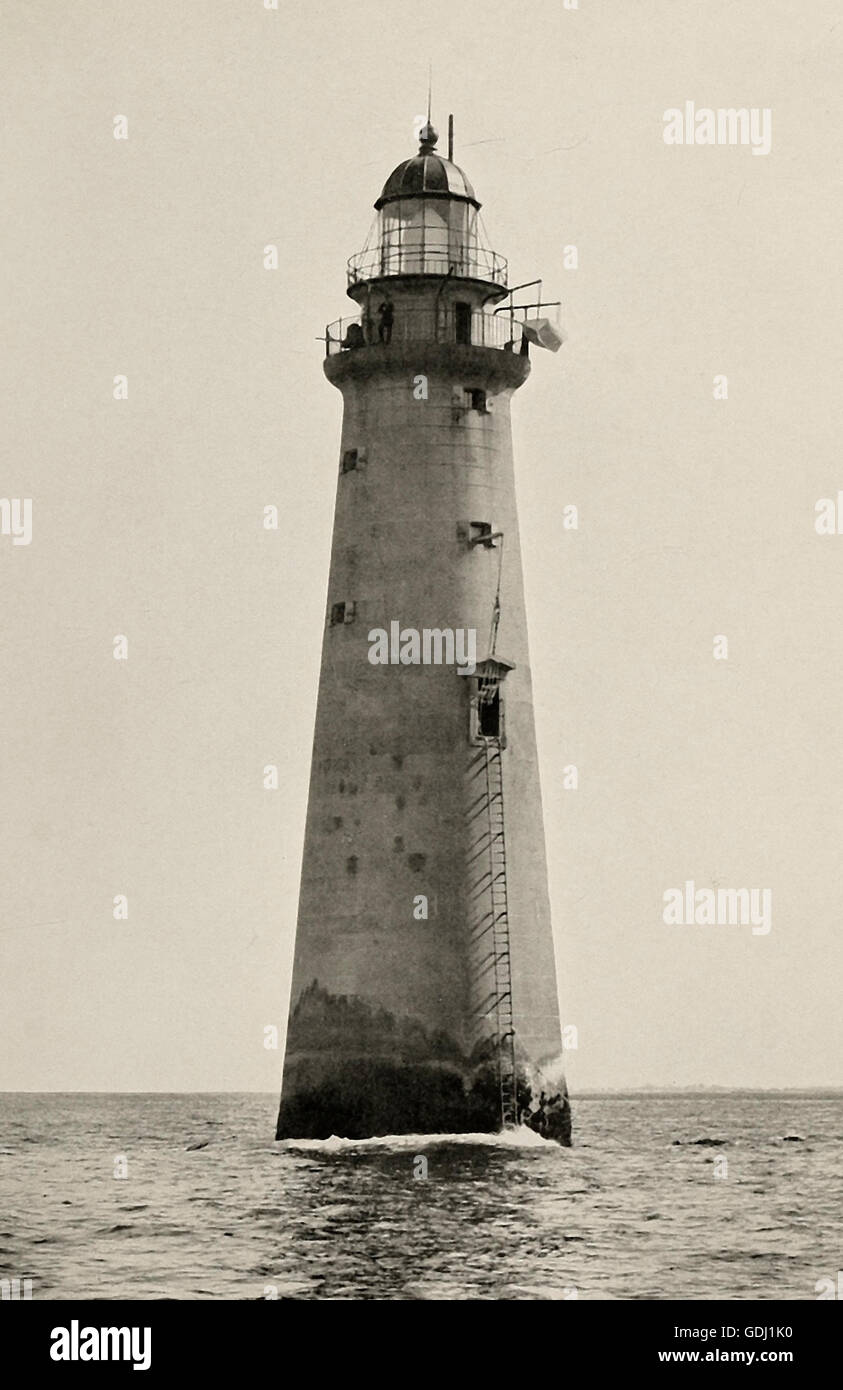 The Minot's Ledge Light, circa 1890 Stock Photo - Alamy
