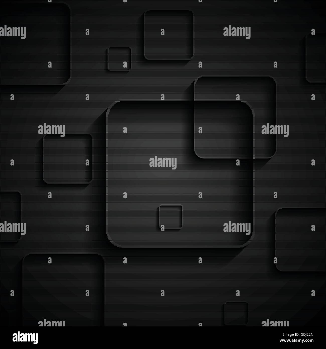 Tech geometric black background with squares. Vector design eps 10 ...
