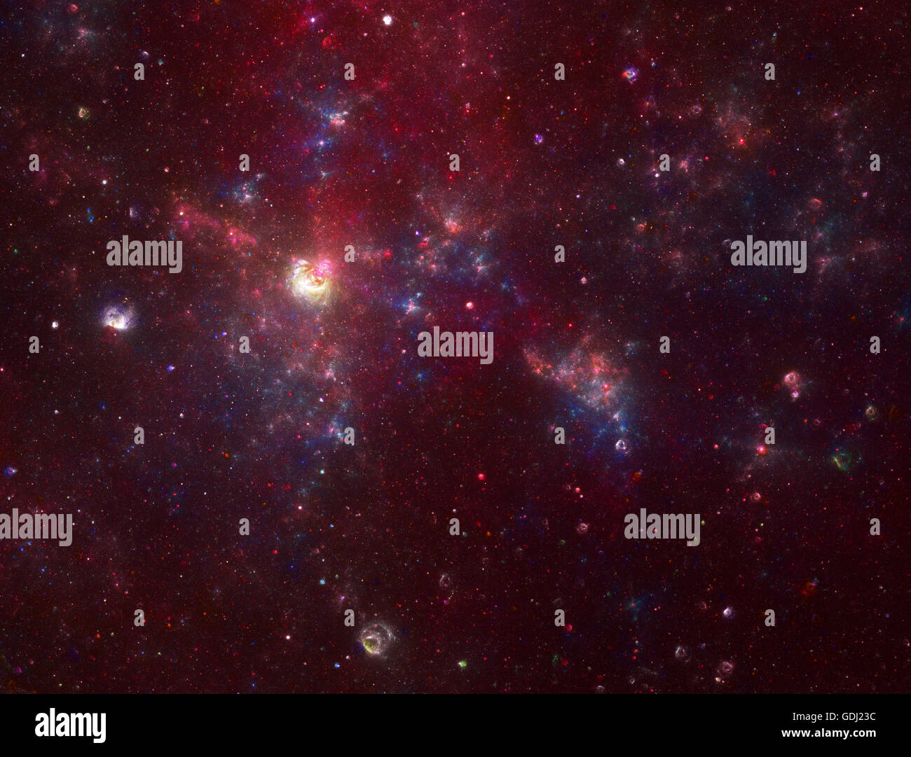 Red nebula in deep space Stock Photo - Alamy