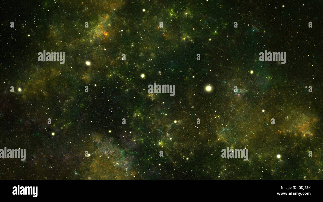 Green nebula, deep space background Stock Photo - Alamy