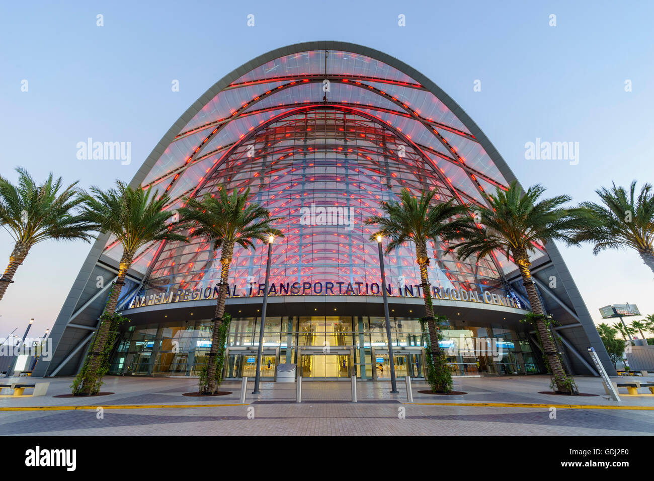 Anaheim, JUL 16: The beautiful Anaheim Regional Intermodal Transit ...