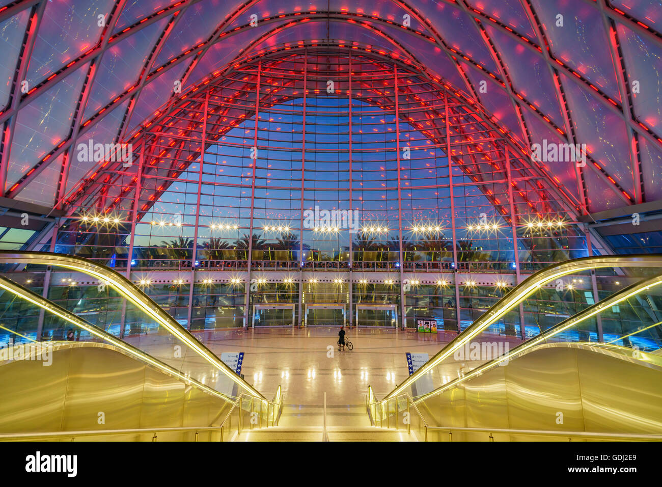 Anaheim, JUL 16: The beautiful Anaheim Regional Intermodal Transit ...