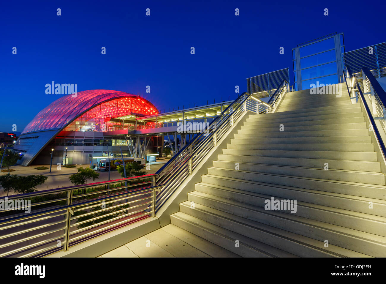 Anaheim, JUL 16: The beautiful Anaheim Regional Intermodal Transit ...