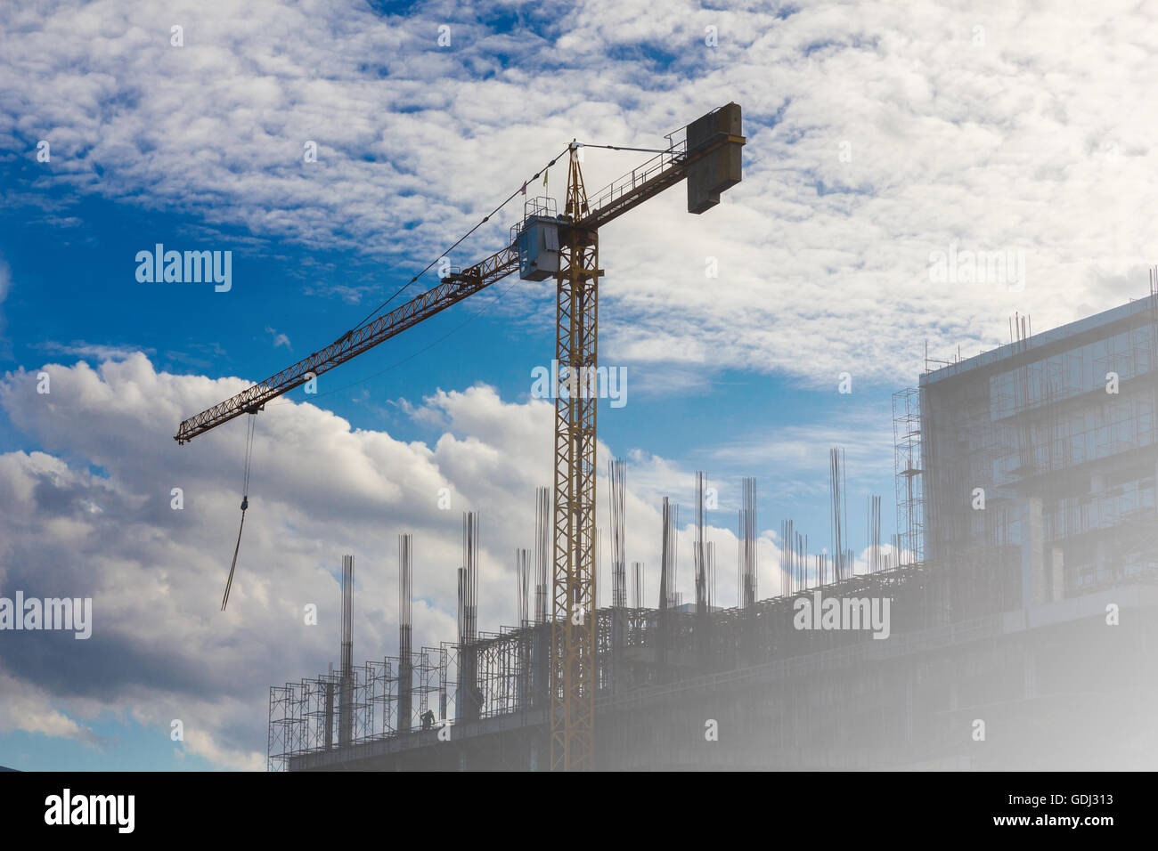 Crane Working In Construction High Resolution Stock Photography and ...