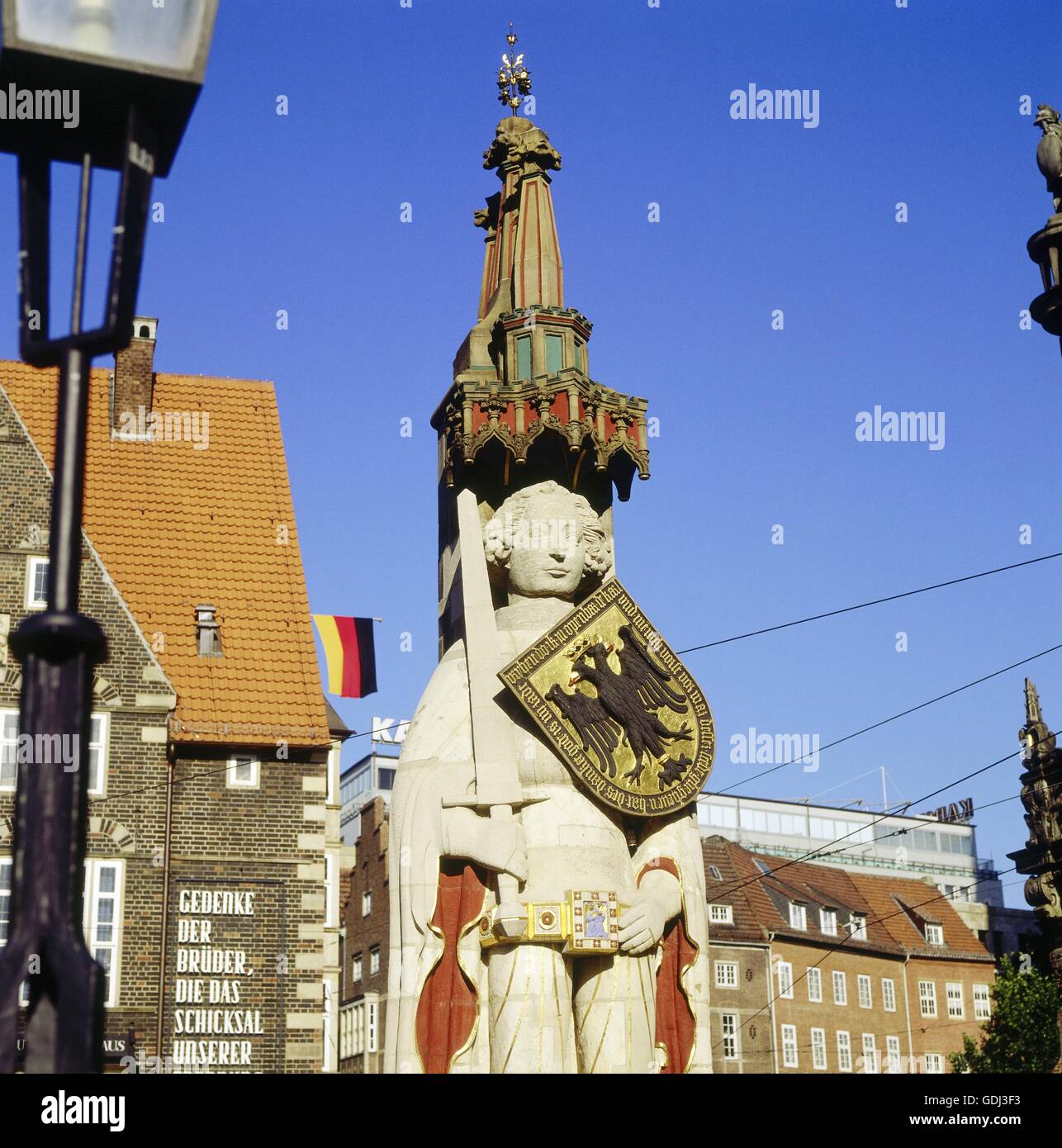 geography / travel, Germany, Bremen, square, marketplace, Roland ...
