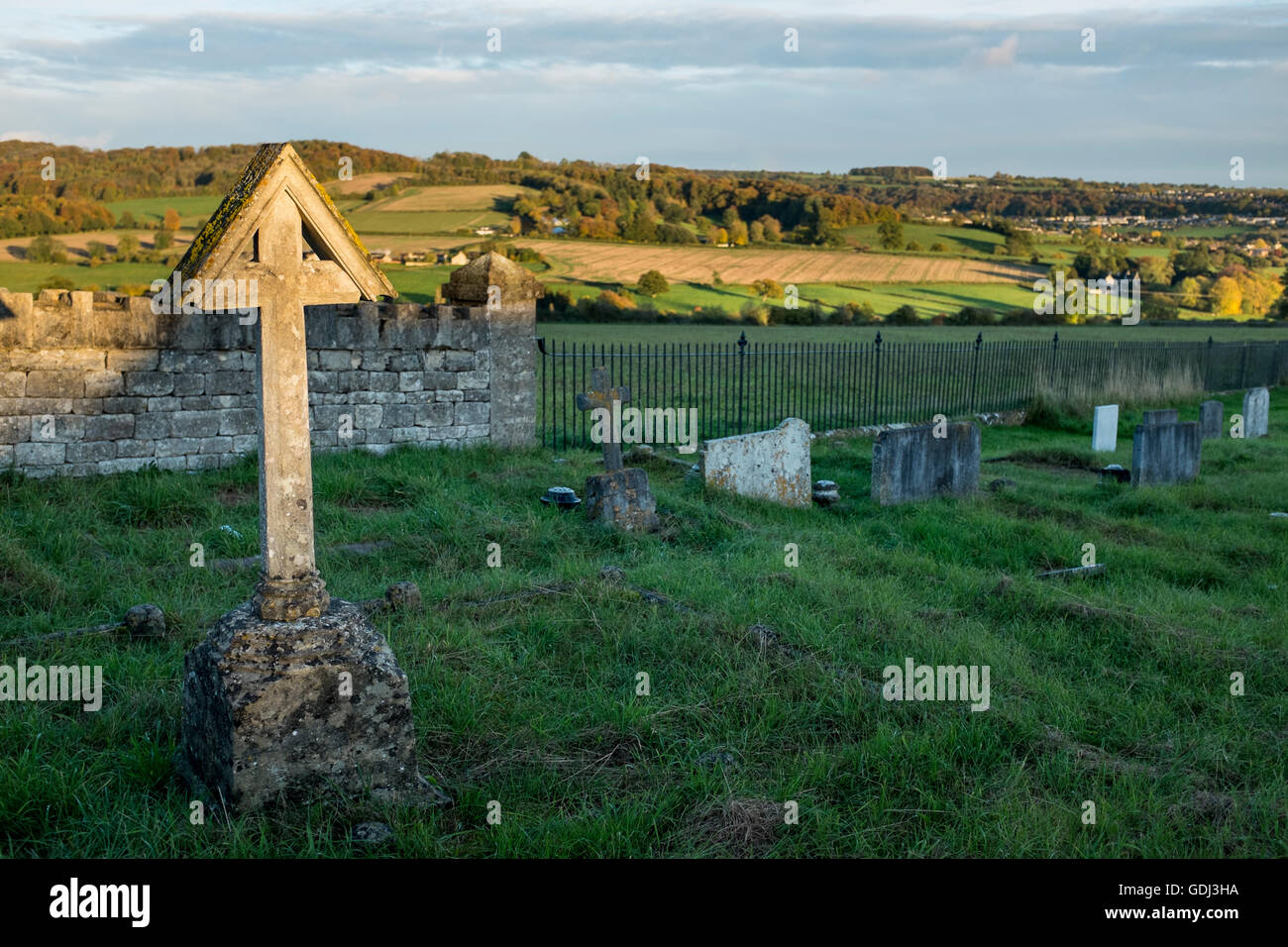 View from St Pauls Church graveyard, Whiteshill, Stroud ...