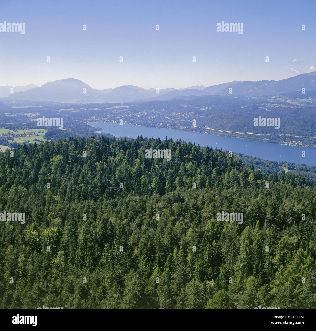 geography / travel, Austria, Carinthia, landscapes, Lake Woerth, view ...