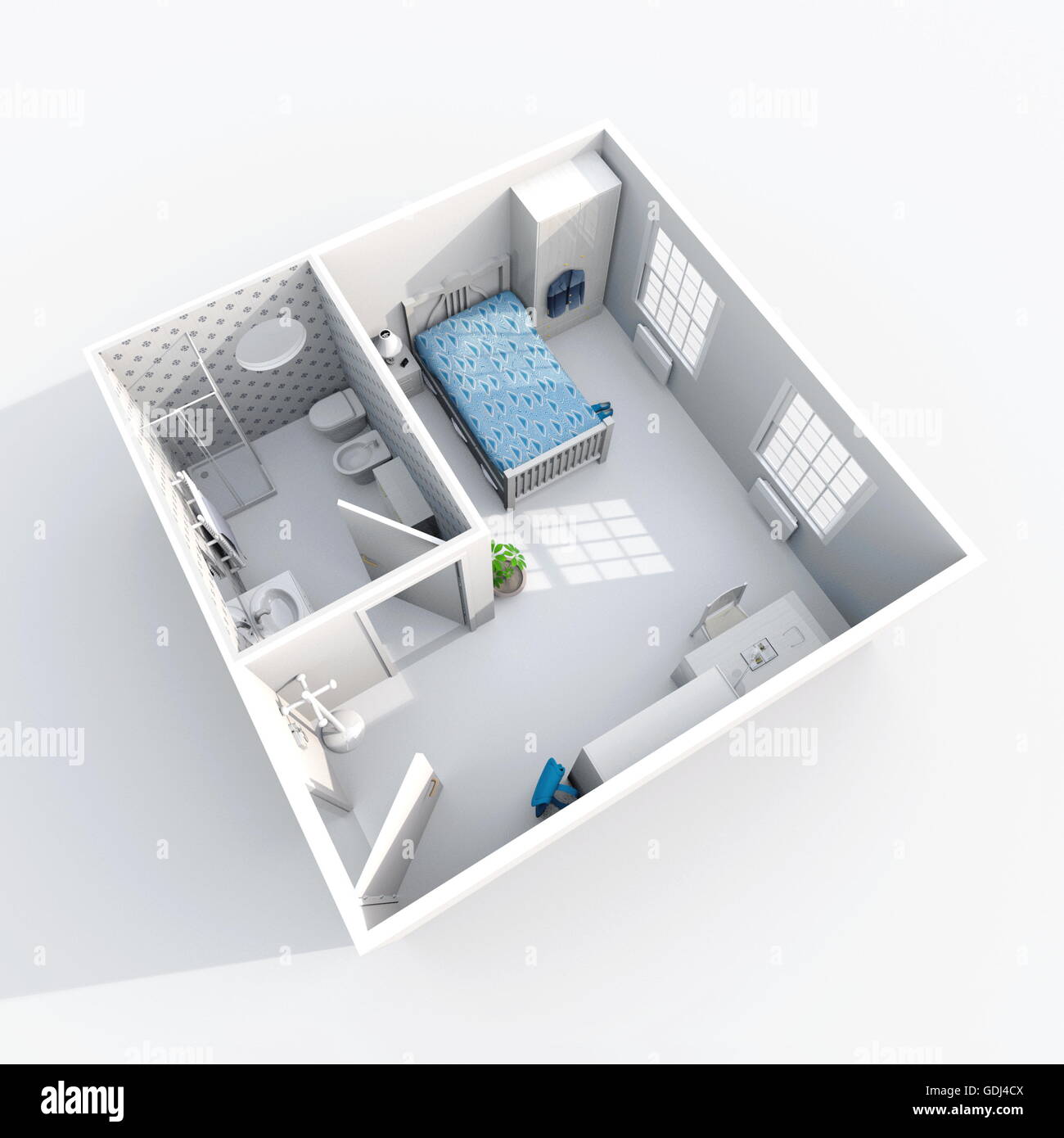 Hotel Interior Plan Rendering