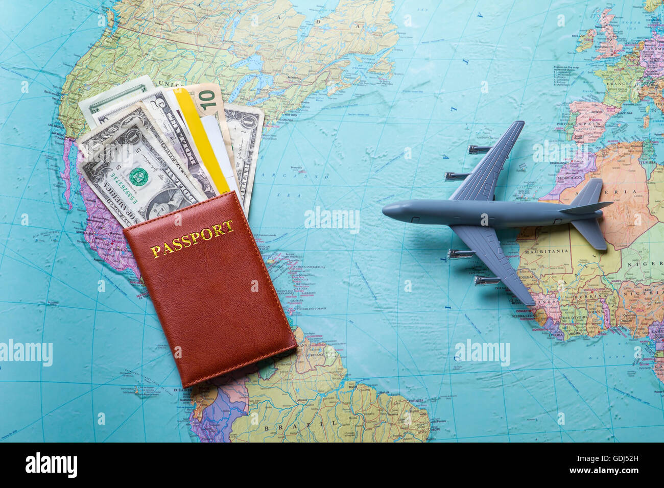 American passport map hi-res stock photography and images - Alamy
