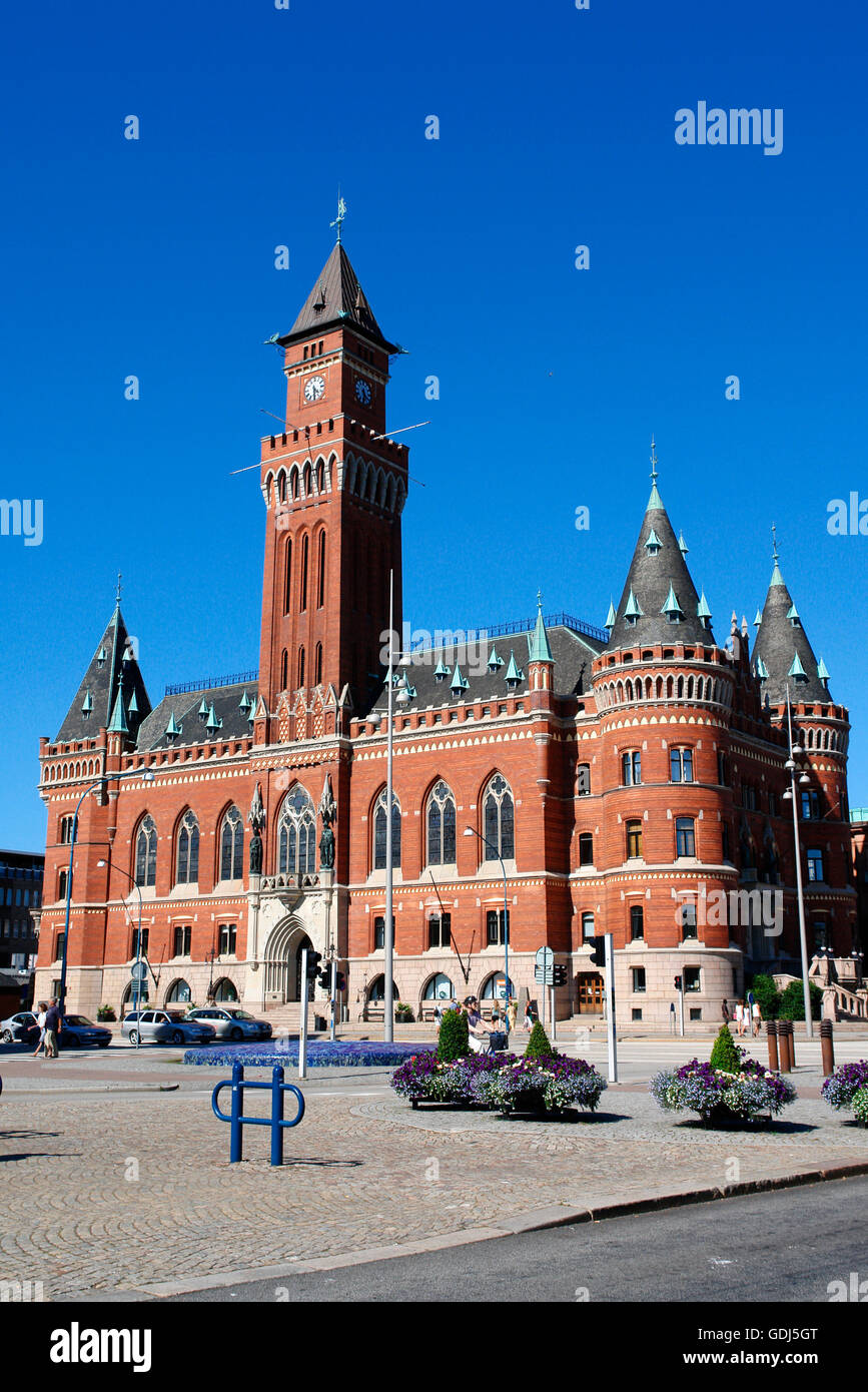 geography / travel, Sweden, Helsingborg, buildings, The town-hall ...