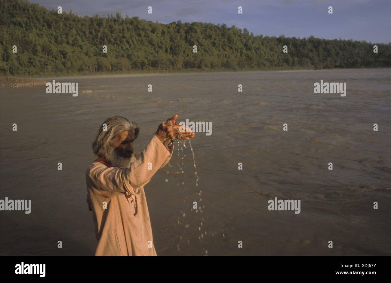religion, Hinduism, hindu at Ganges River, Rishikesh, India Stock Photo ...