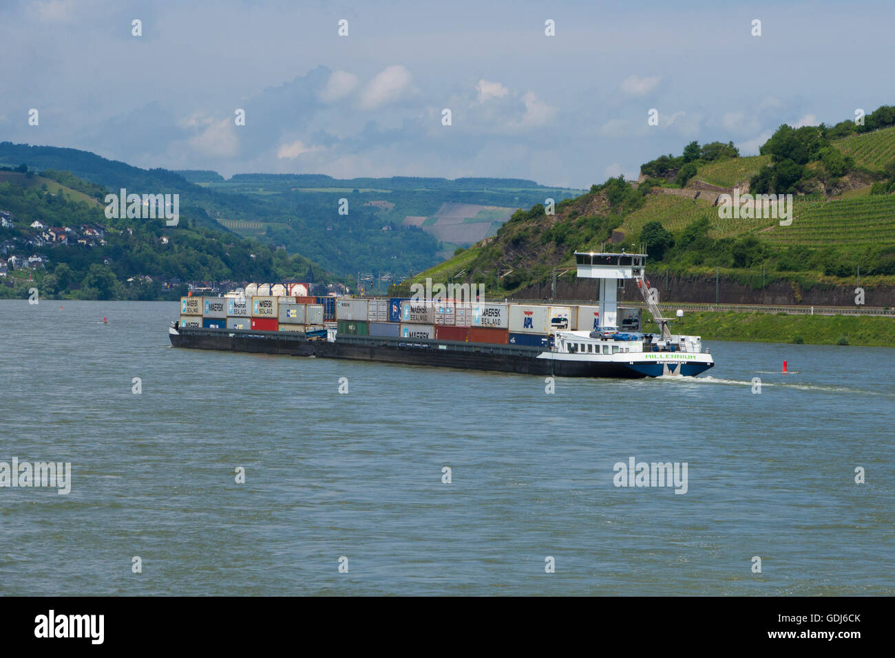 Rhine river barge hi-res stock photography and images - Alamy
