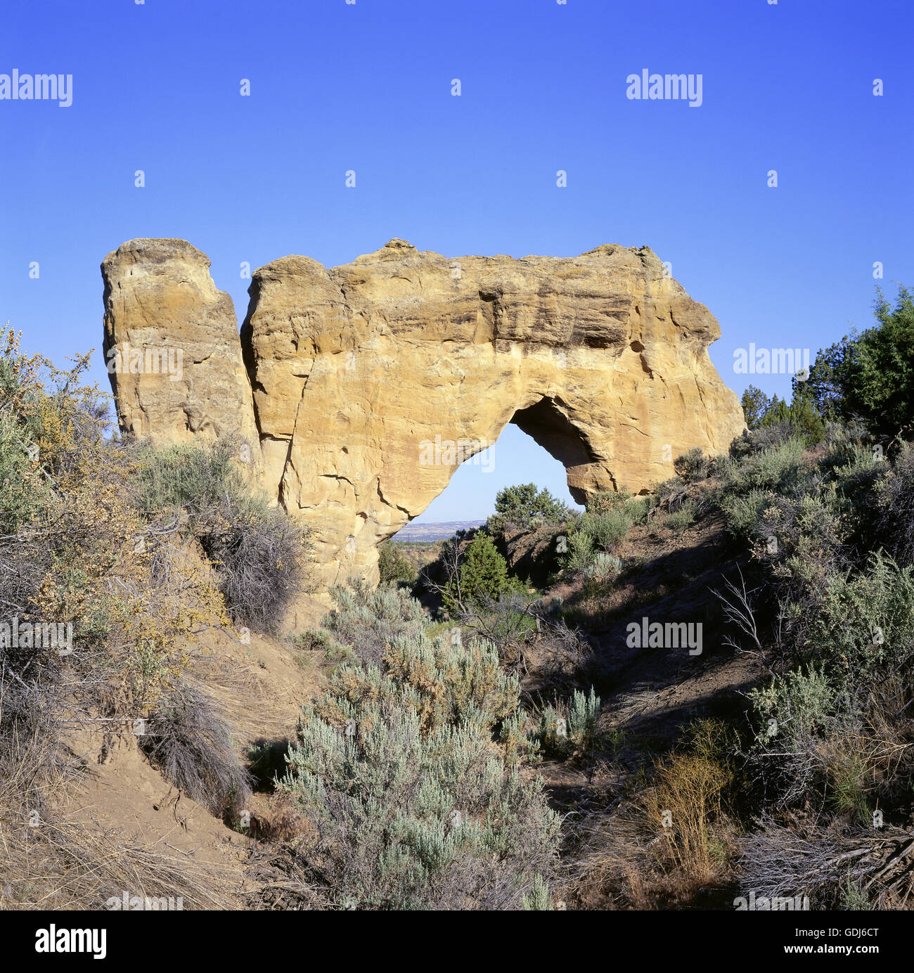 geography / travel, USA, New Mexico, landscapes, Arch Rock, near Aztec ...