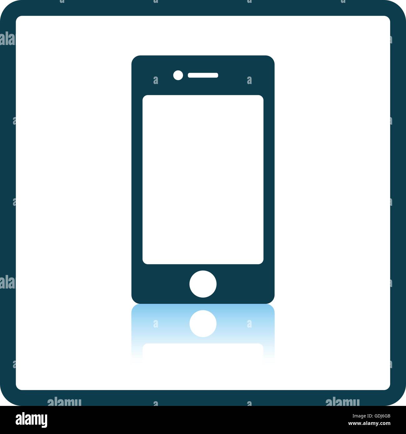 Smartphone icon. Shadow reflection design. Vector illustration Stock ...