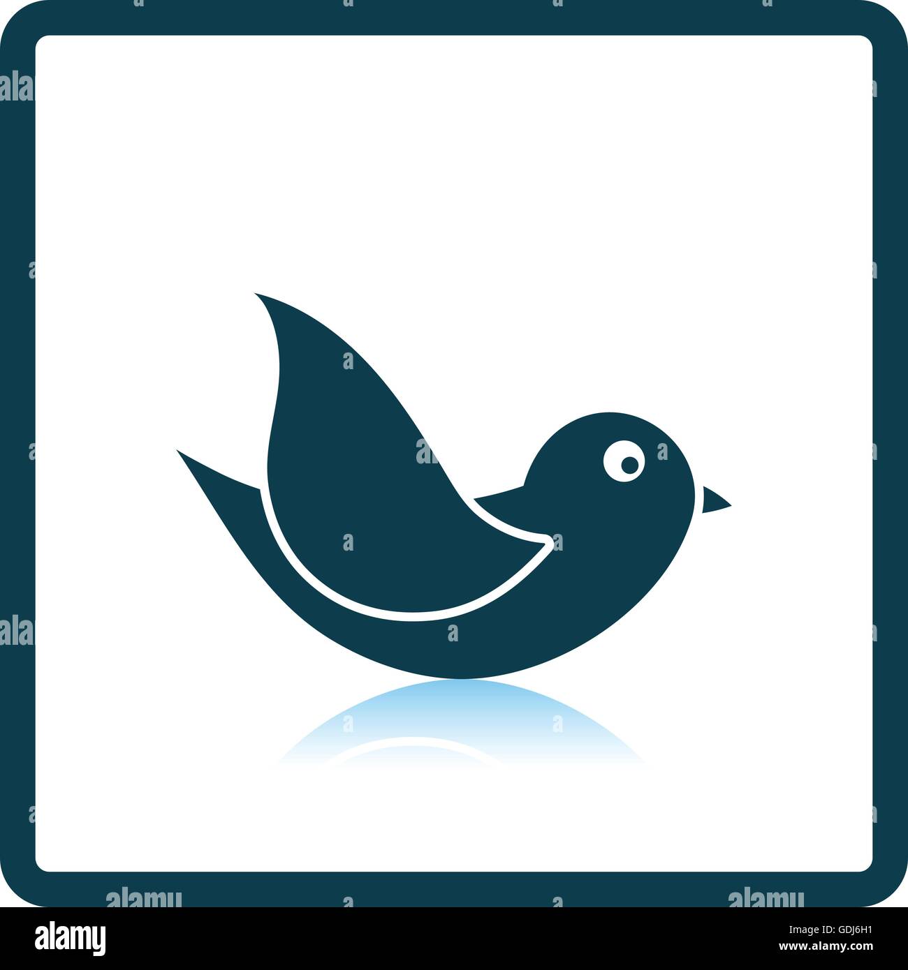 Bird icon. Shadow reflection design. Vector illustration Stock Vector ...