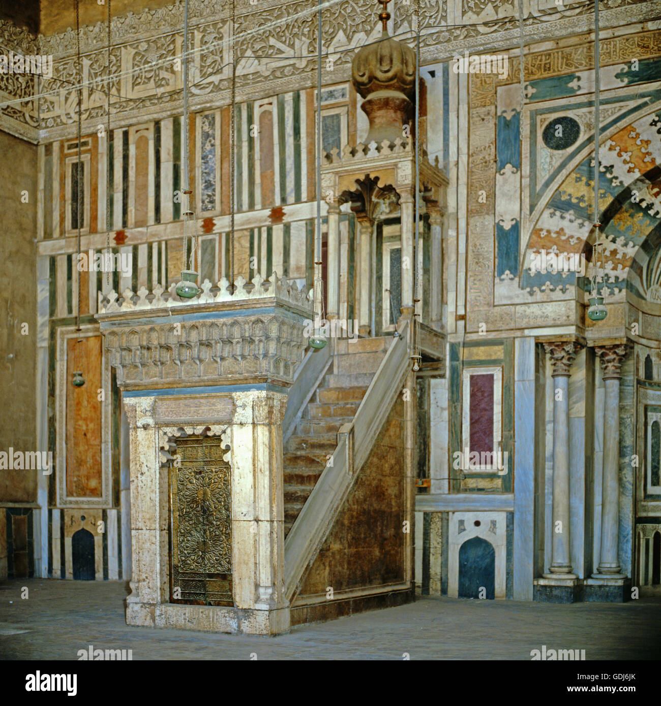 geography / travel, Egypt, Cairo, buildings, sanctuary at Sultan Hassan ...