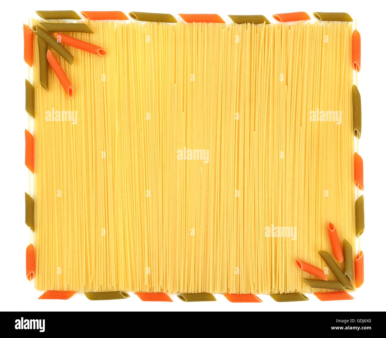 The original background of spaghetti. The object is isolated on a white ...