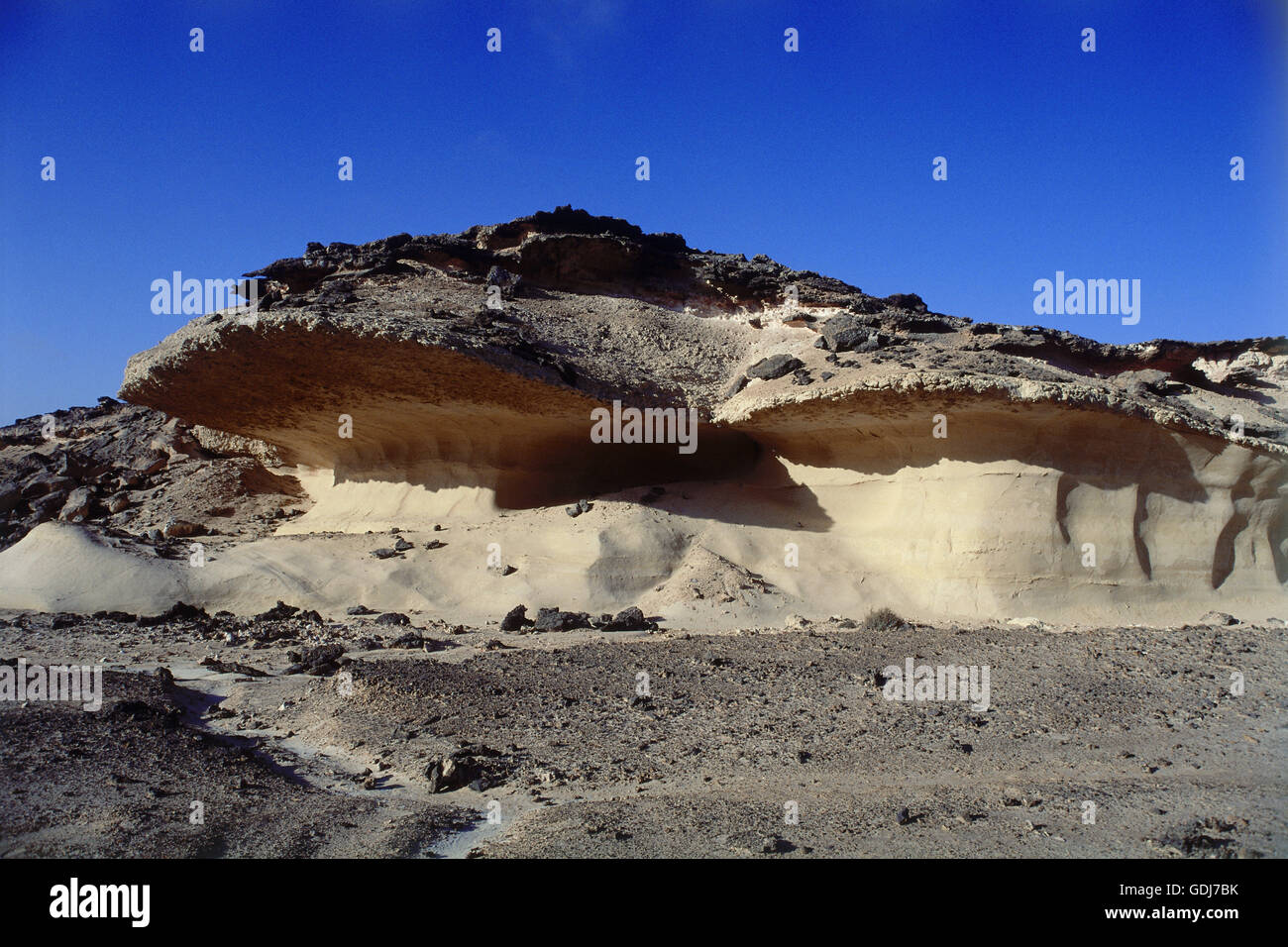 geography / travel, Oman, landscapes, flushed out chalkstone near ...