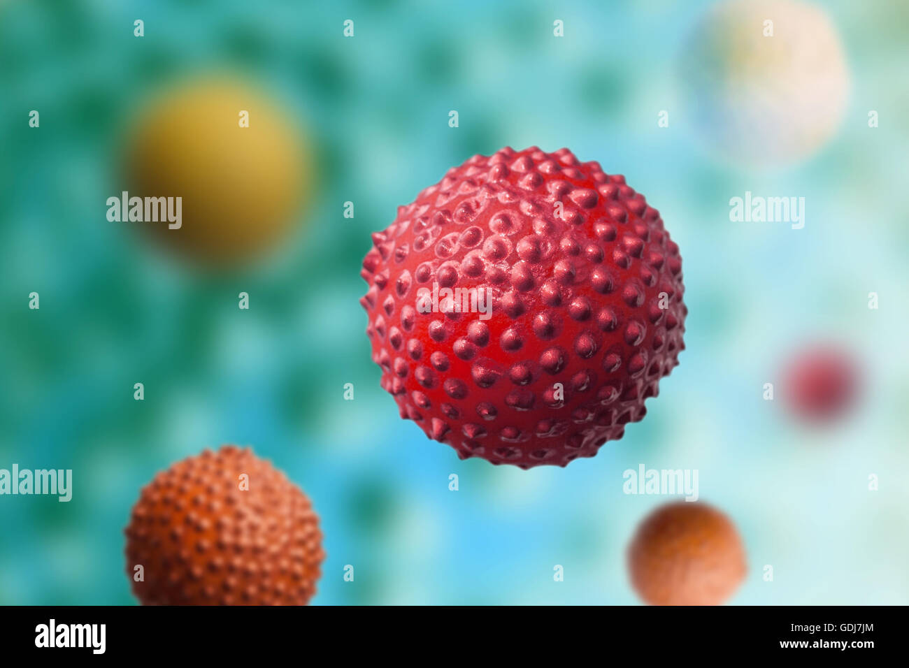 Group of cells over a multicolored background Stock Photo - Alamy