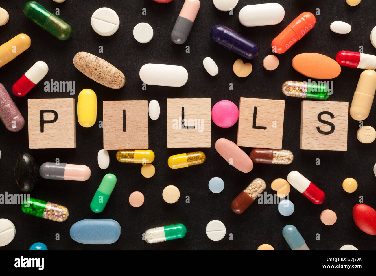 The word pills hi-res stock photography and images - Alamy