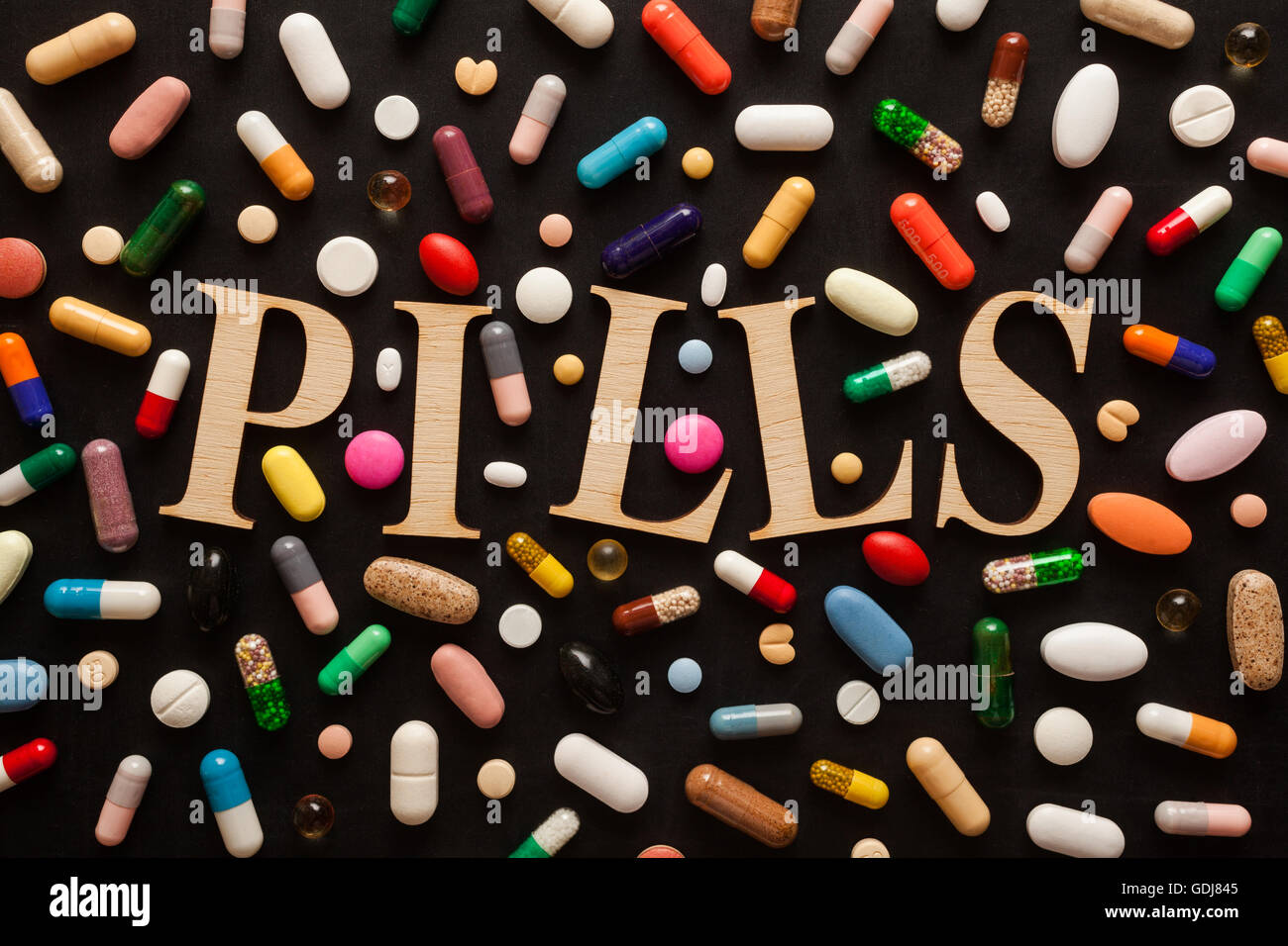 The word pills hi-res stock photography and images - Alamy