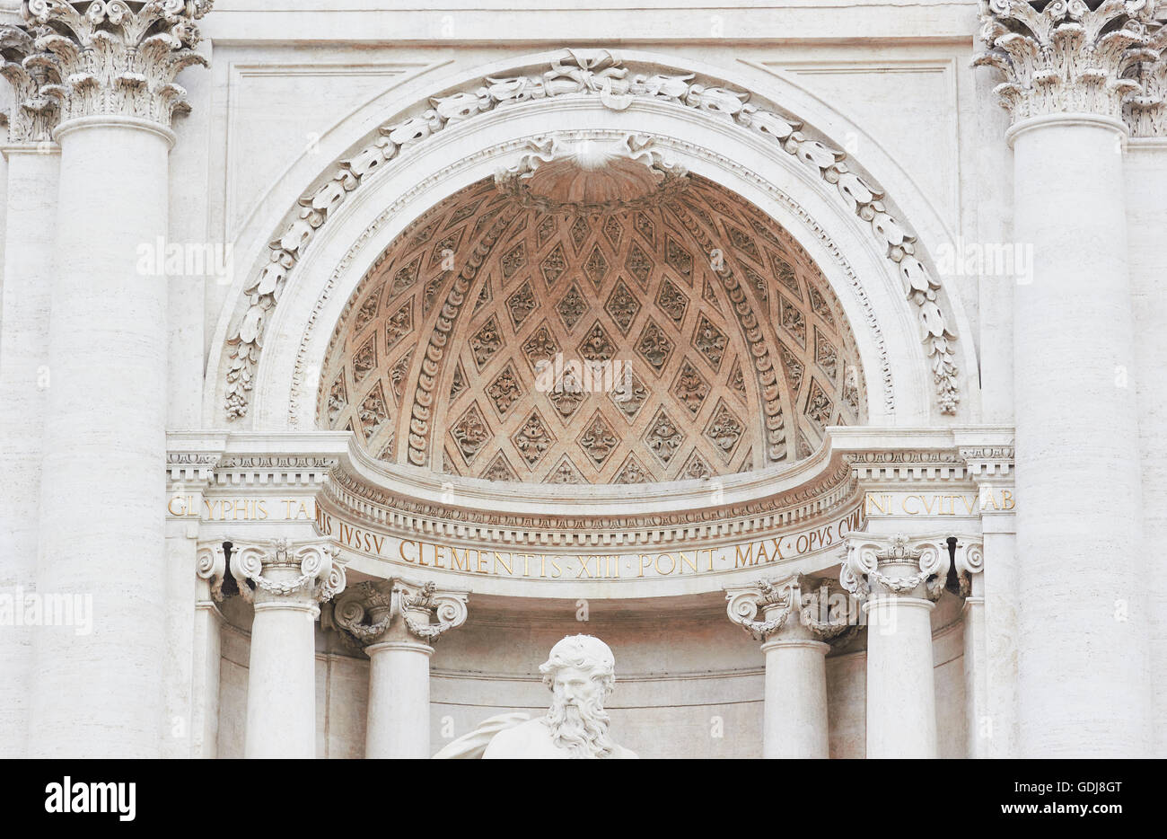 Head of the statue of Oceanus (Titan god of the sea) by Pietro Bracci ...