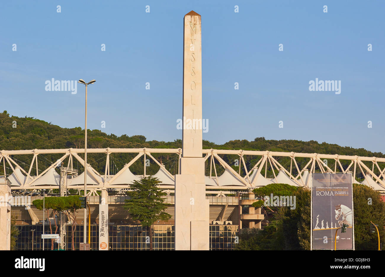 The Mussolini obelisk a marble obelisk engraved Mussolini Dux ...