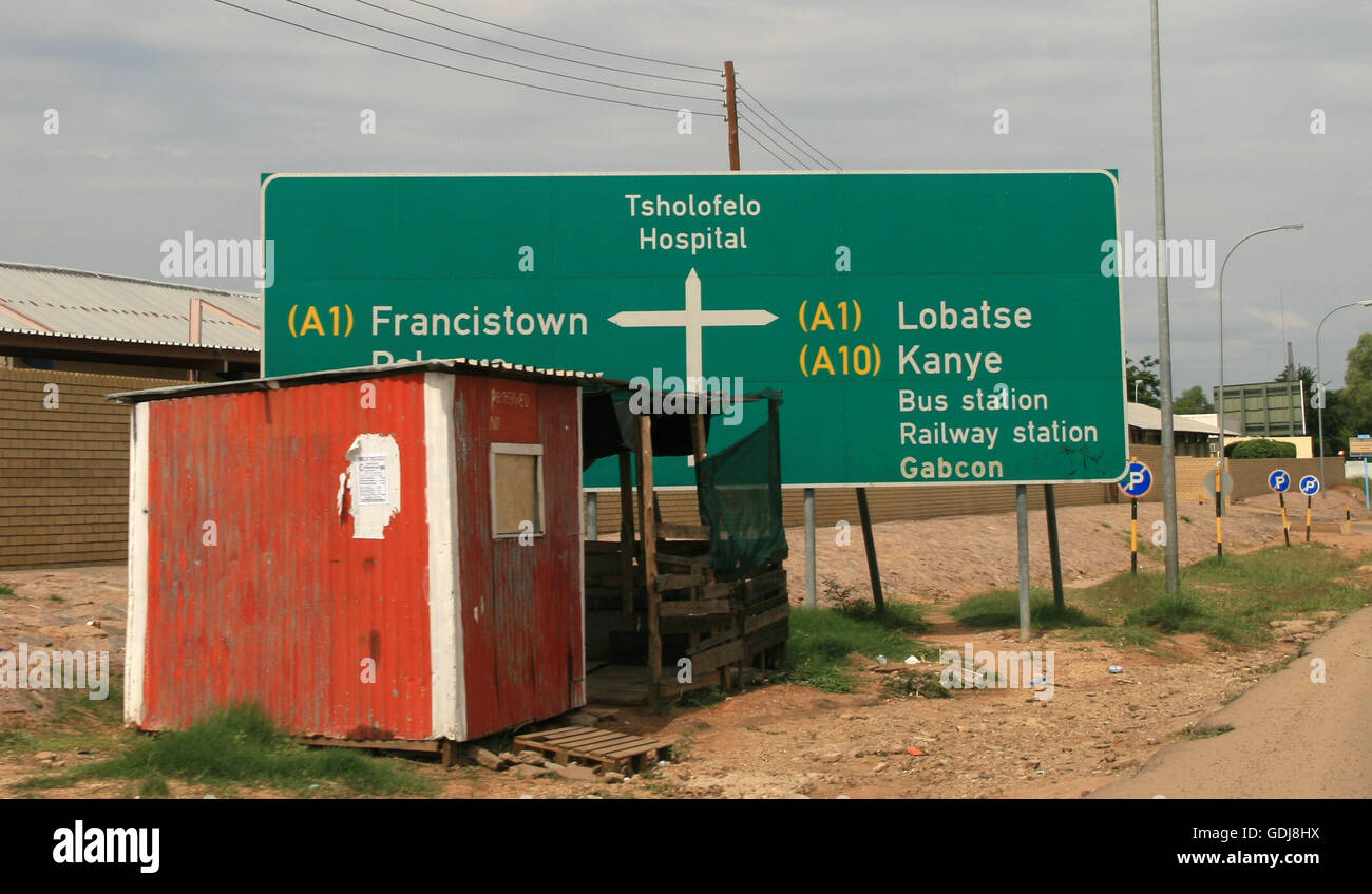 Road sign in gaborone botswana hi-res stock photography and images - Alamy