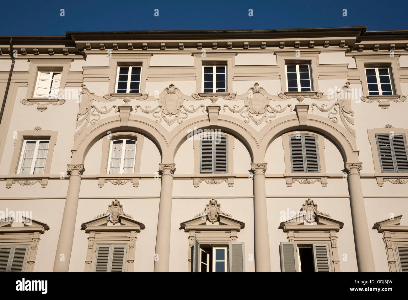Classic building Facade in Lucca; Tuscany; Italy Stock Photo - Alamy