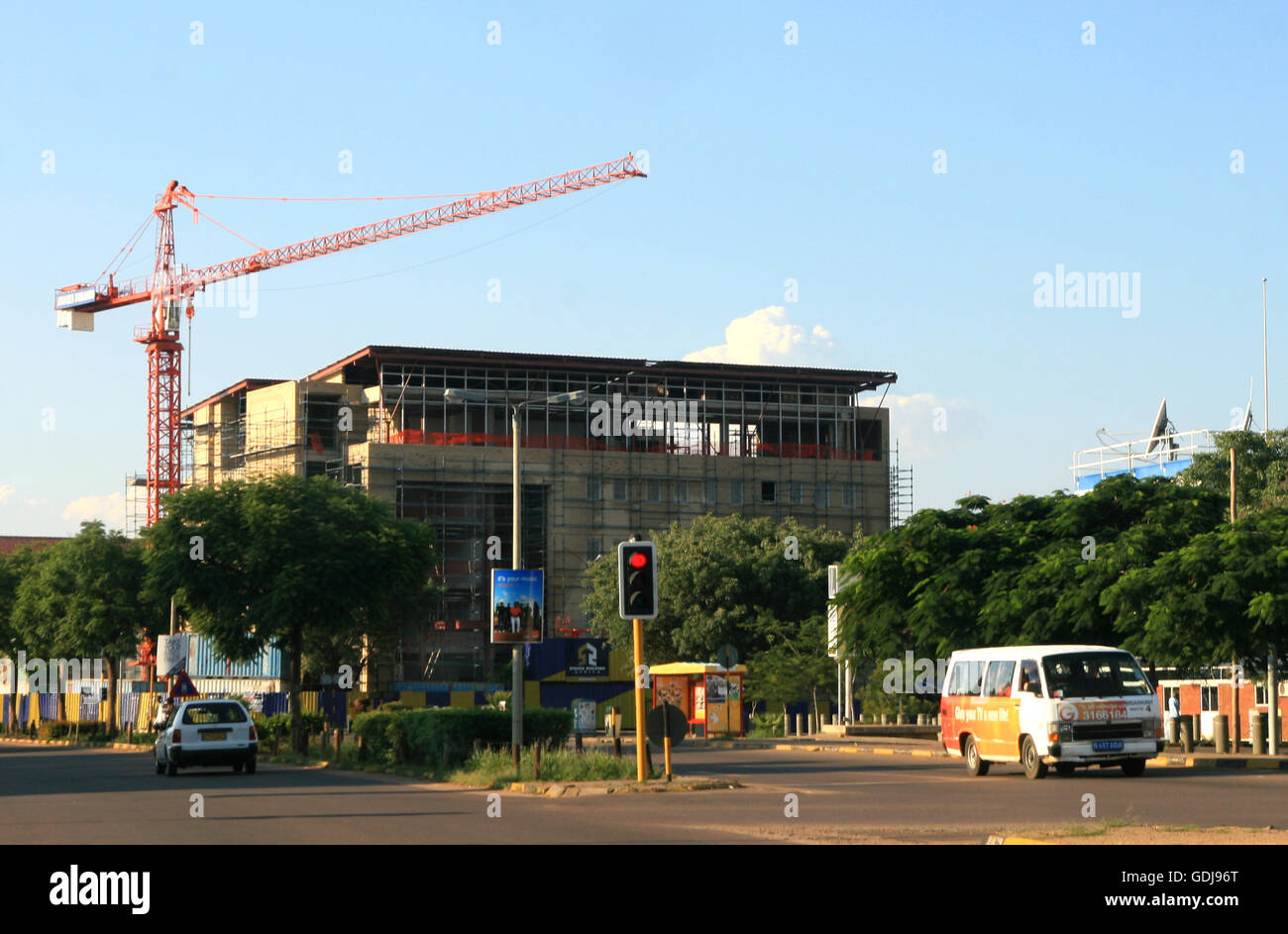 Construction of The Square, new commercial site, Gaborone, Botswana Stock Photo - Alamy